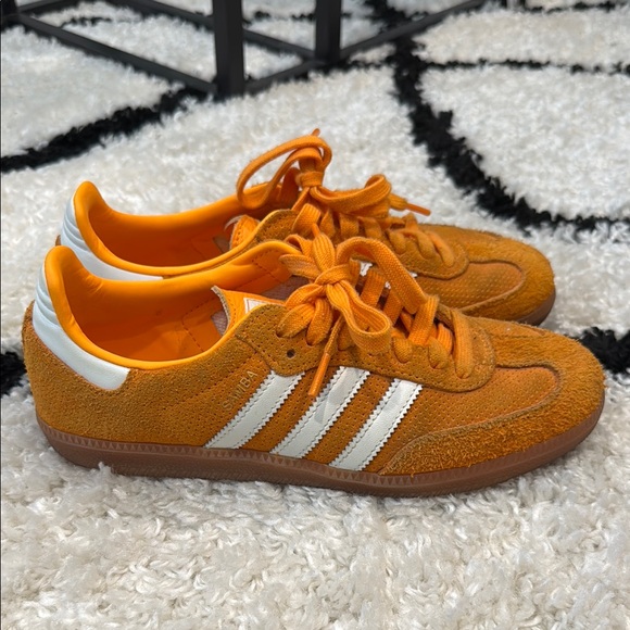 adidas | Shoes | Adidas Samba Orange And White Sneakers | Poshmark